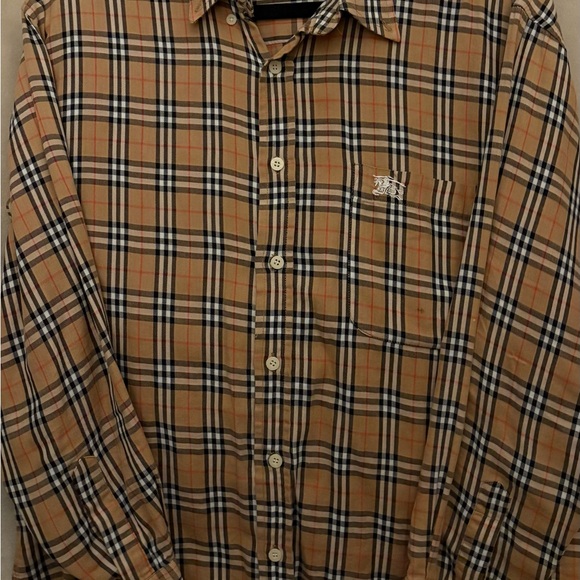 Burberry | Shirts | Burberry Tan Checkered Mens Shirt | Poshmark